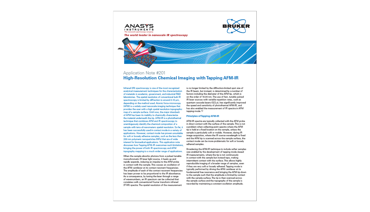High-Resolution Chemical Imaging with Tapping AFM-IR | Bruker