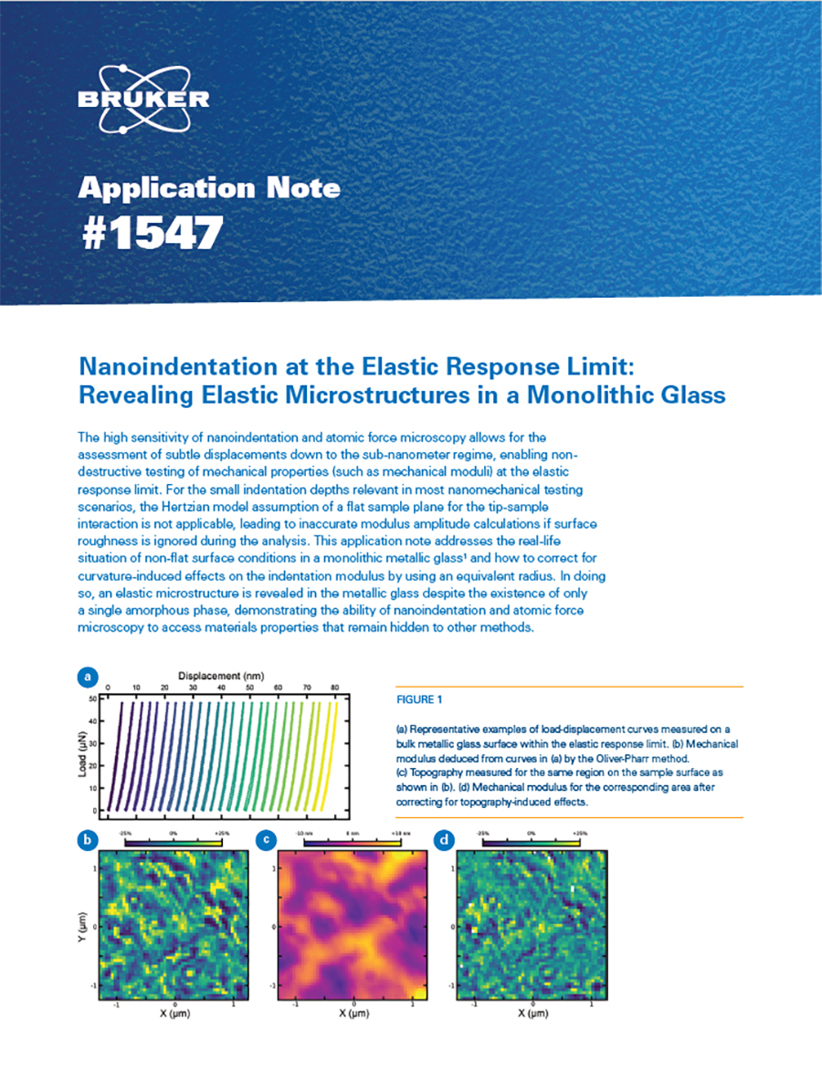 Nanoindentation At The Elastic Response Limit Revealing Elastic Microstructures In A Monolithic
