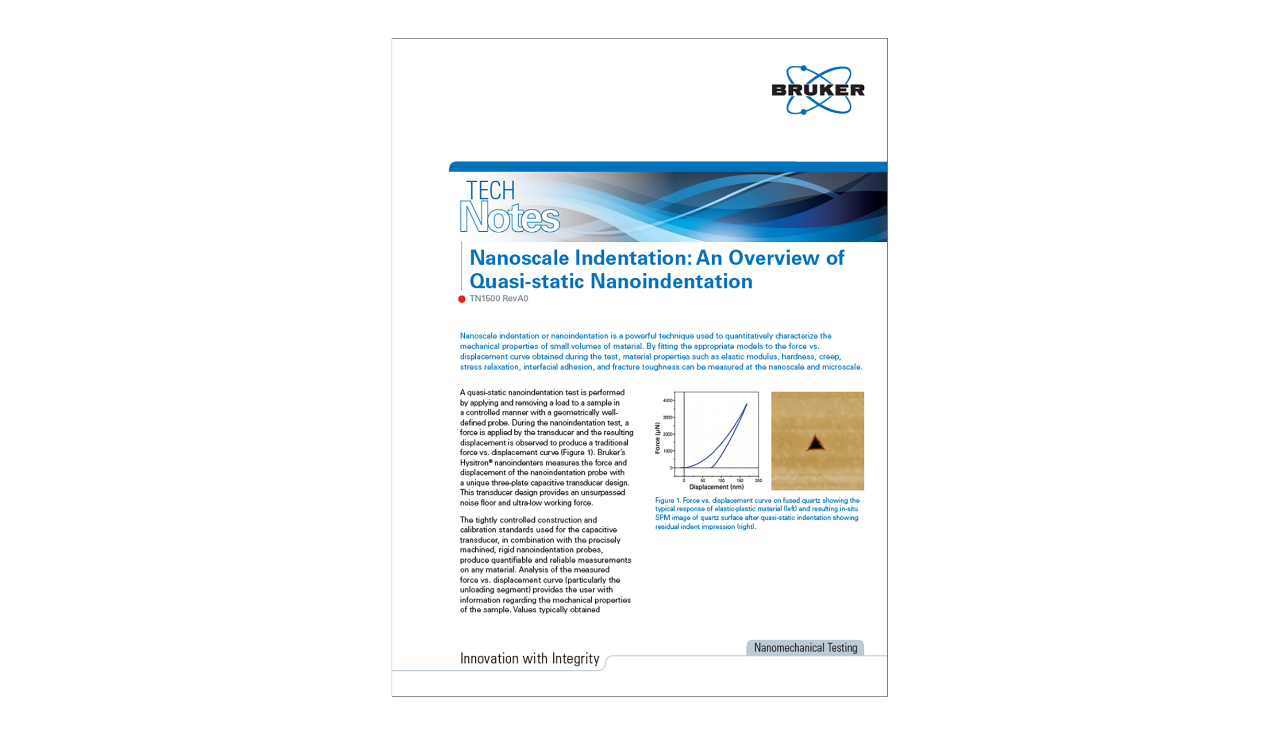 Technical Note - Nanoscale Indentation: An Overview of Quasi-static Nanoindentation | Bruker