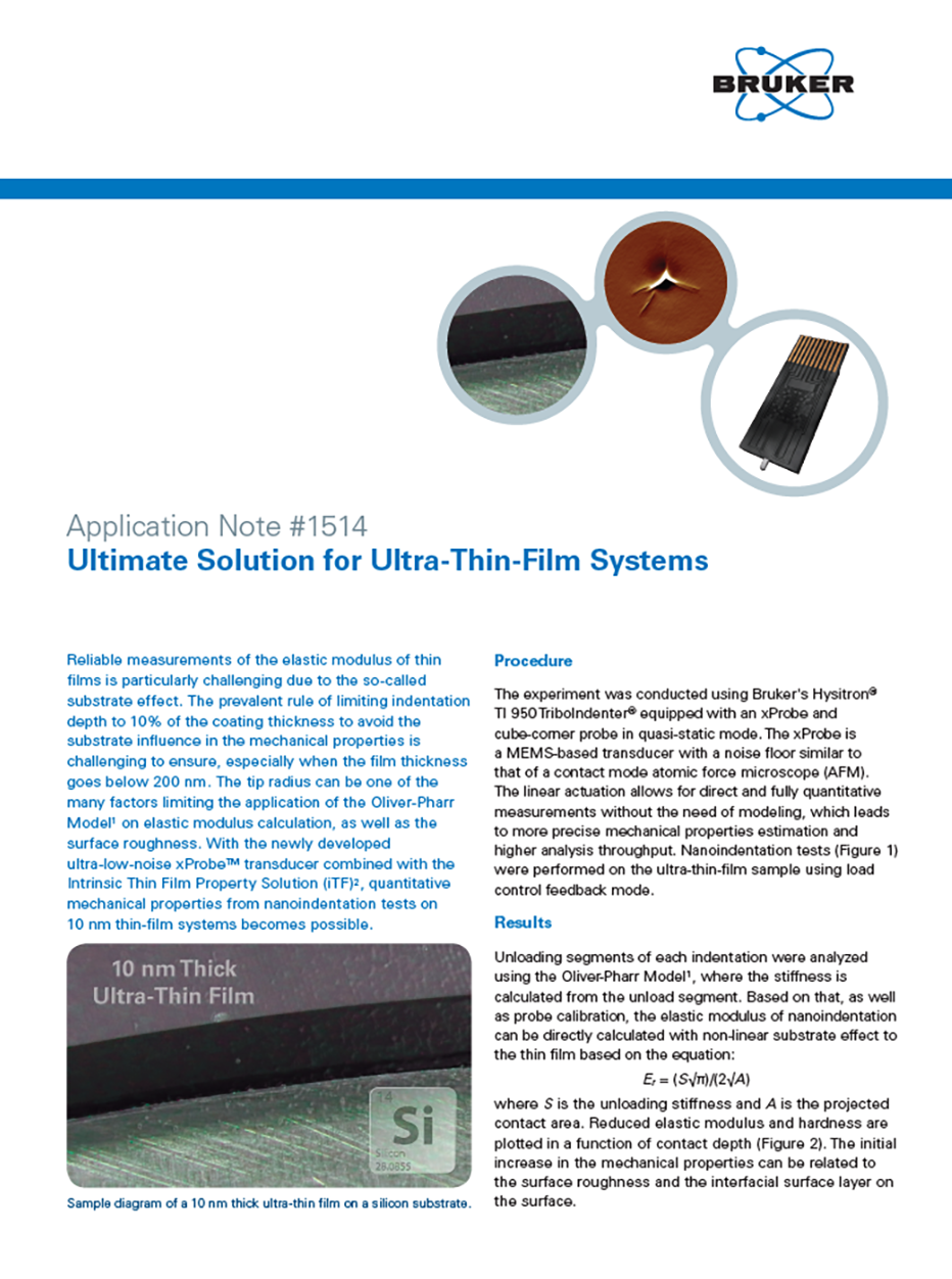 Application Note: Ultimate Solution for Ultra-Thin-Film Systems | Bruker