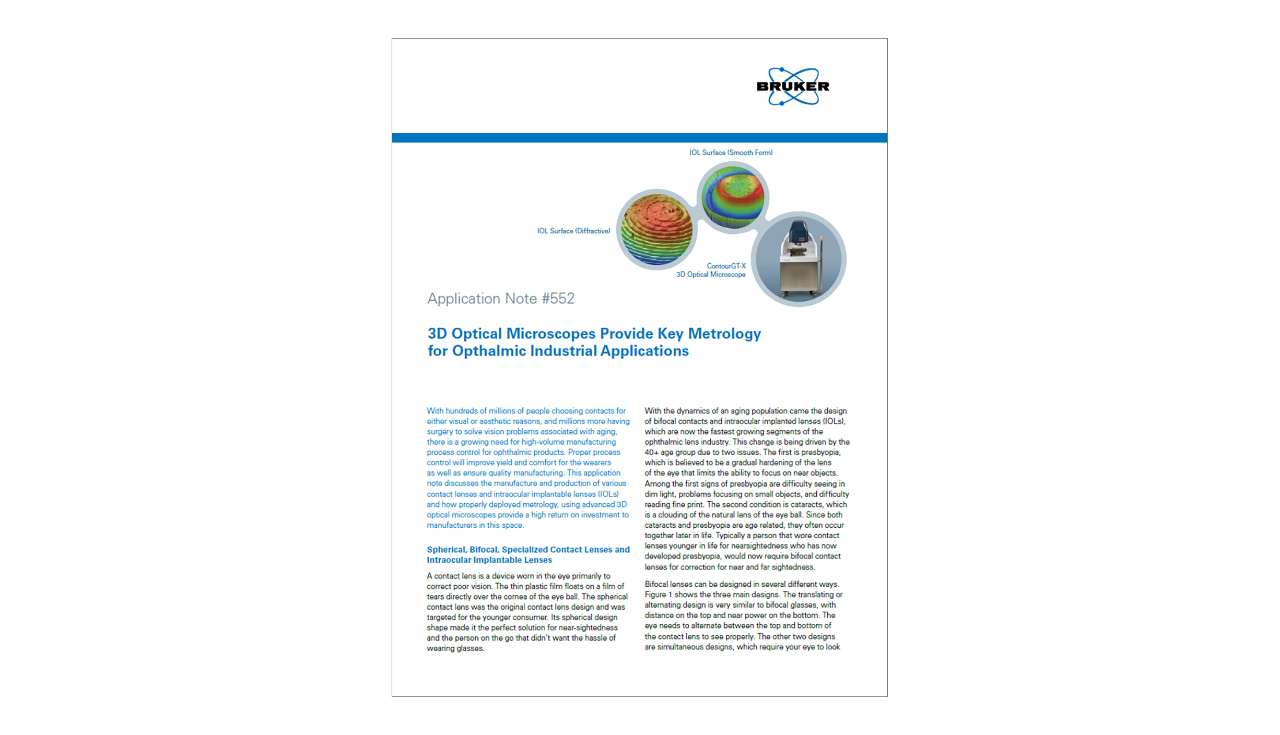 Application Note: 3D Optical Microscopes Provide Key Metrology for ...