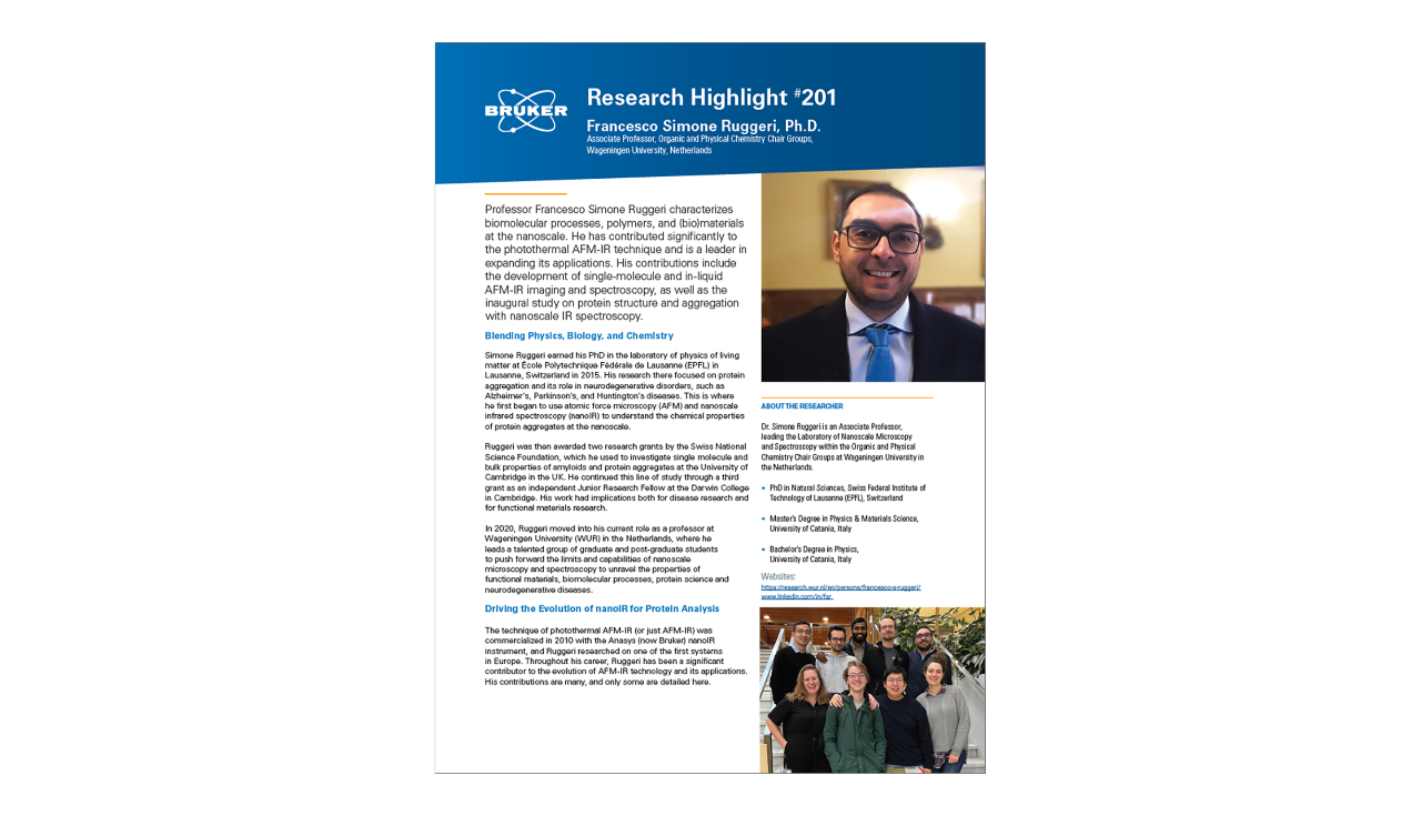 Free PDF: Research Highlight: Dr. Francesco Simone Ruggeri | Bruker