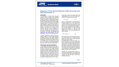 Free PDF: Integration of Total Internal Reflection (TIRF) Microscopy with the NanoTracker 2 | Bruker