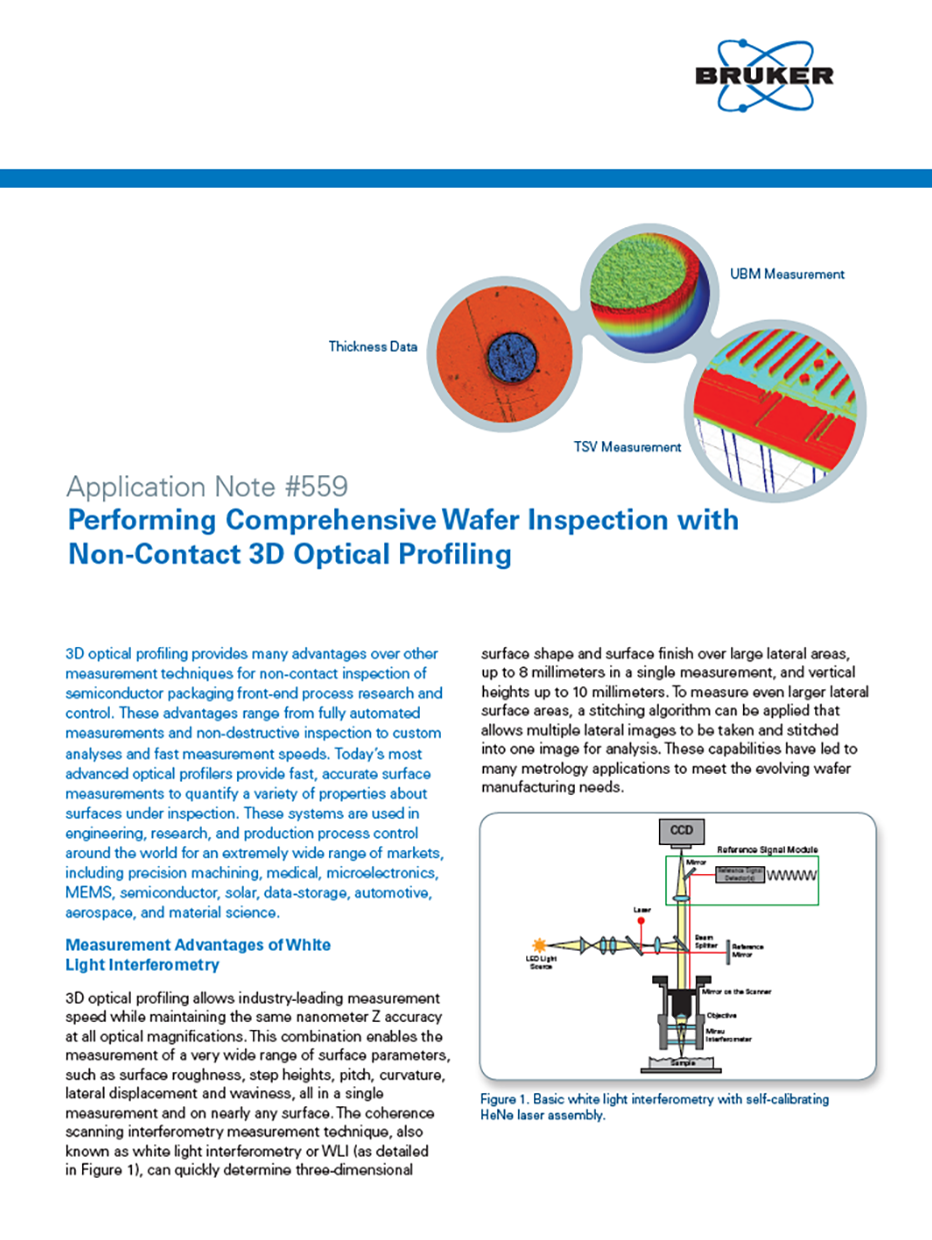 Performing Comprehensive Wafer Inspection with Non-Contact 3D Optical Profiling | Bruker