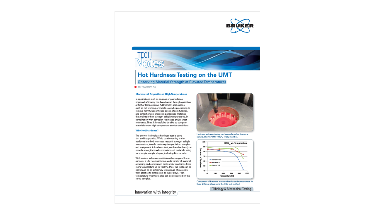 Technical Note: Hot Hardness Testing on the UMT | Bruker