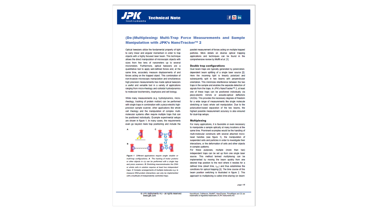 Free PDF: (De-)Multiplexing: Multi-Trap Force Measurements and Sample ...