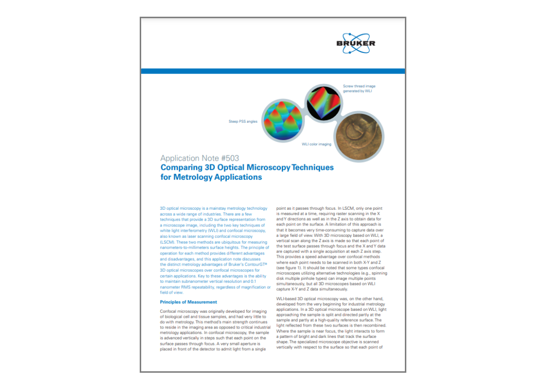 Get The 3D Surface Measurement Knowledge Pack | Bruker