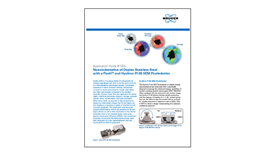 Application Note: Nanoindentation of Duplex Stainless Steel with e ...