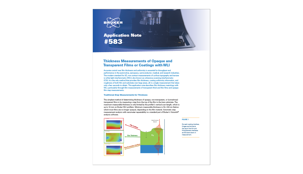 Application Note: Thickness Measurements of Opaque and Transparent ...