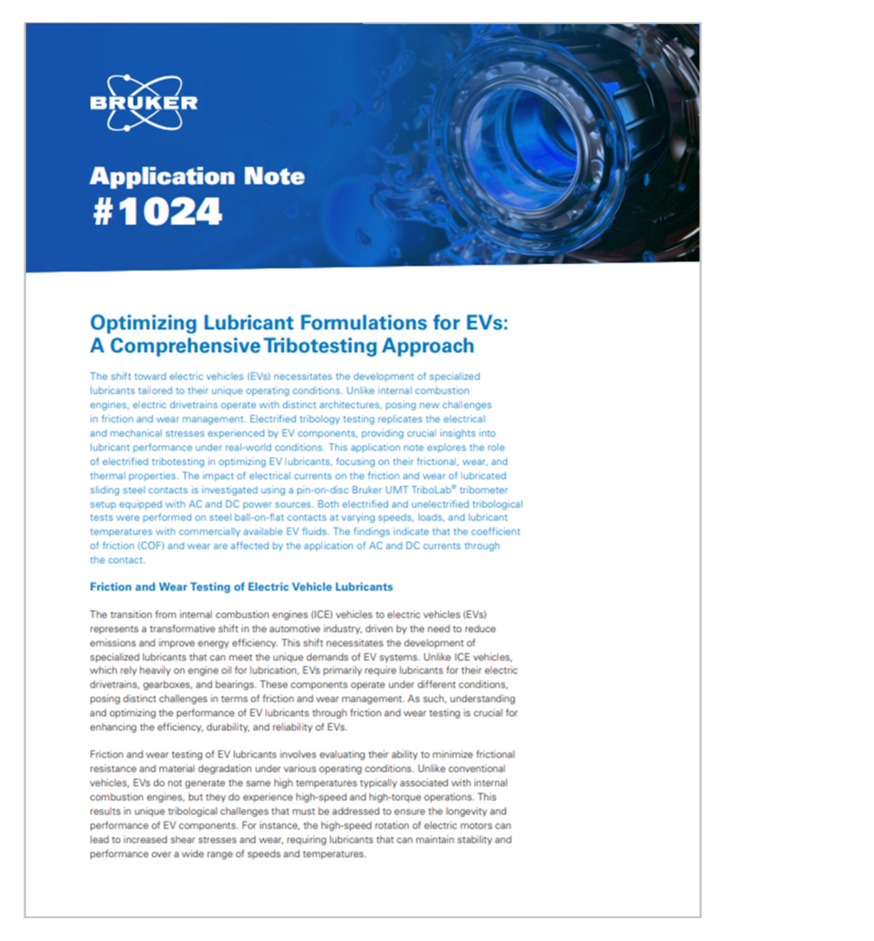 Optimizing Lubricant Formulations for EVs: A Comprehensive Tribotesting ...