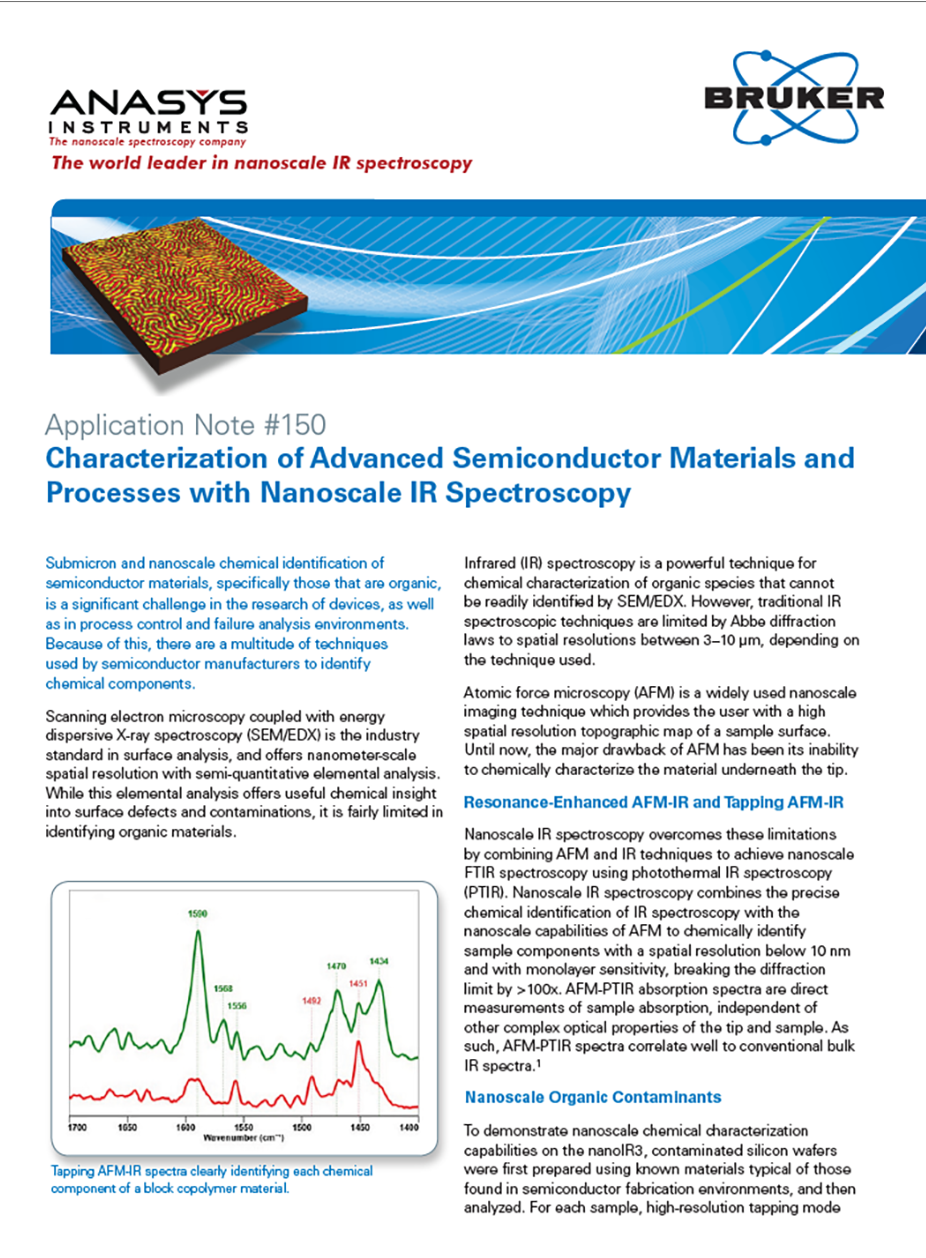 Characterization of Advanced Semiconductor Materials and Processes with Nanoscale IR ...