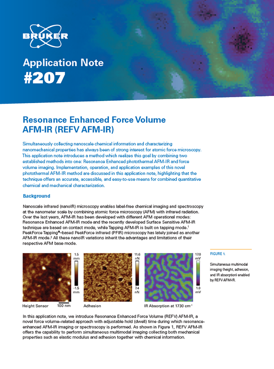 Resonance Enhanced Force Volume AFM-IR (REFV AFM-IR) | Bruker