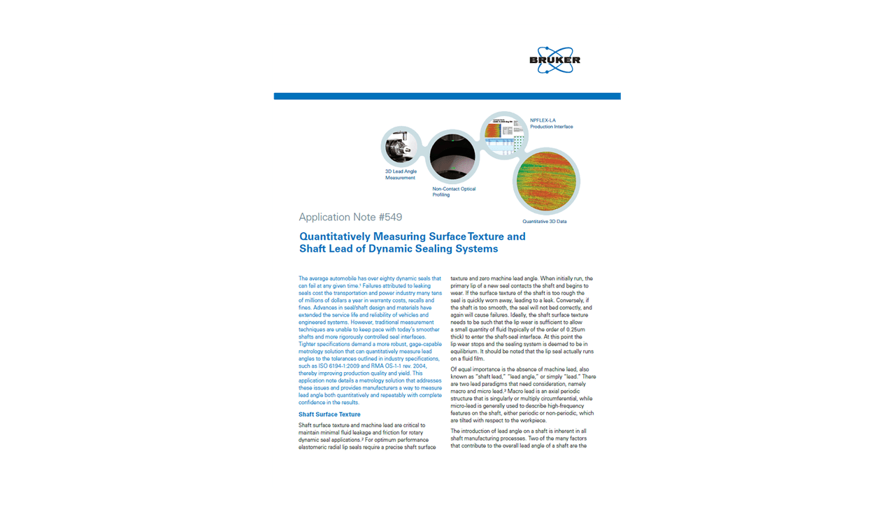 Application Note: Quantitatively Measuring Surface Texture and Shaft ...
