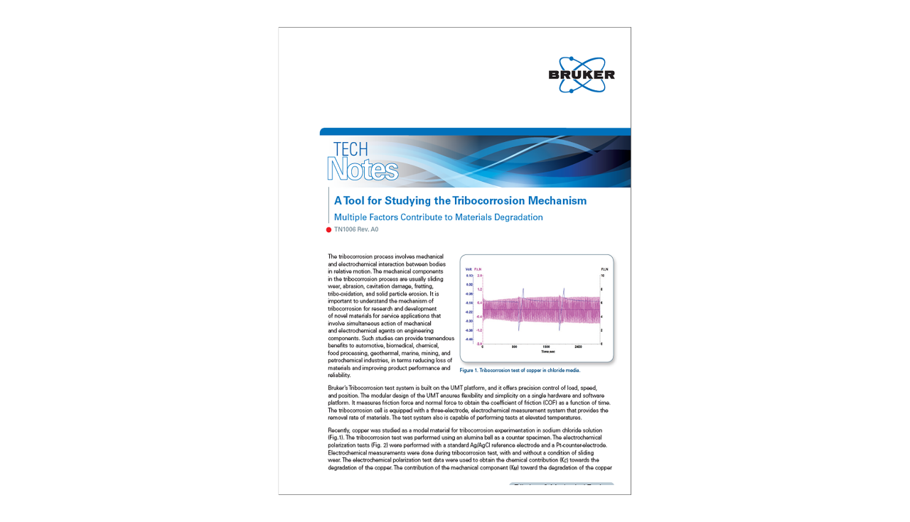 Technical Note: A Tool for Studying the Tribocorrosion Mechanism | Bruker